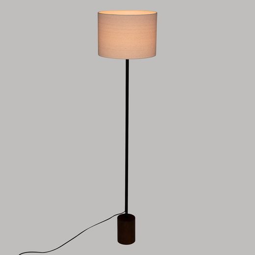 Lámpara de pie en metal y madera Aurea alt. 147 cm — Cojines Para Jardin